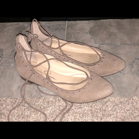 Jessica Simpson | Shoes | Jessica Simpson Lace Up Ballet Flats | Poshmark